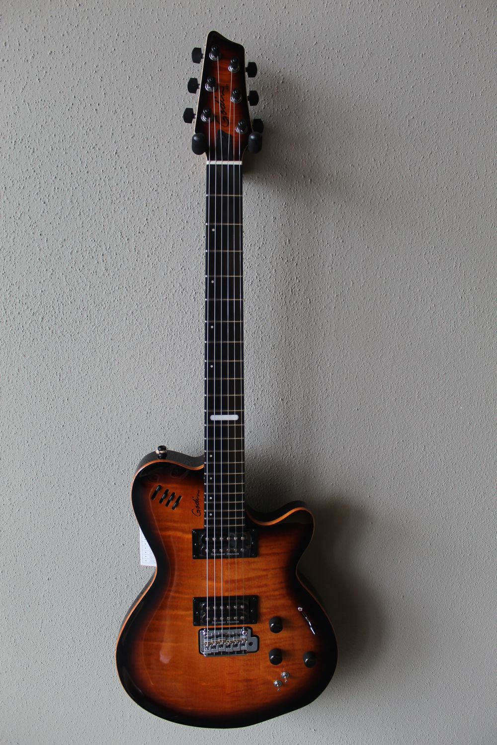 Godin LGXT Electric Guitar - Cognac Burst AA Flame | Memorial Music