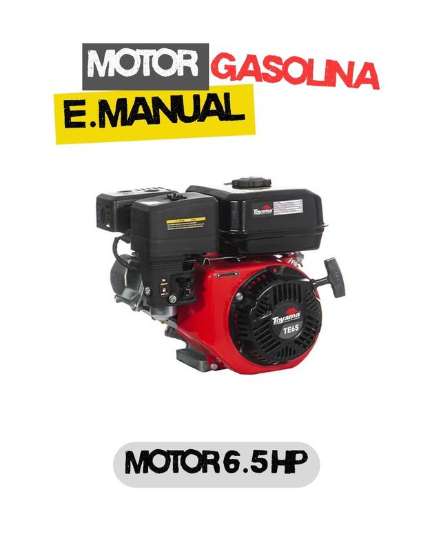 Motor a gasolina 6.5 hp encendido manual Toyama│Genticenter