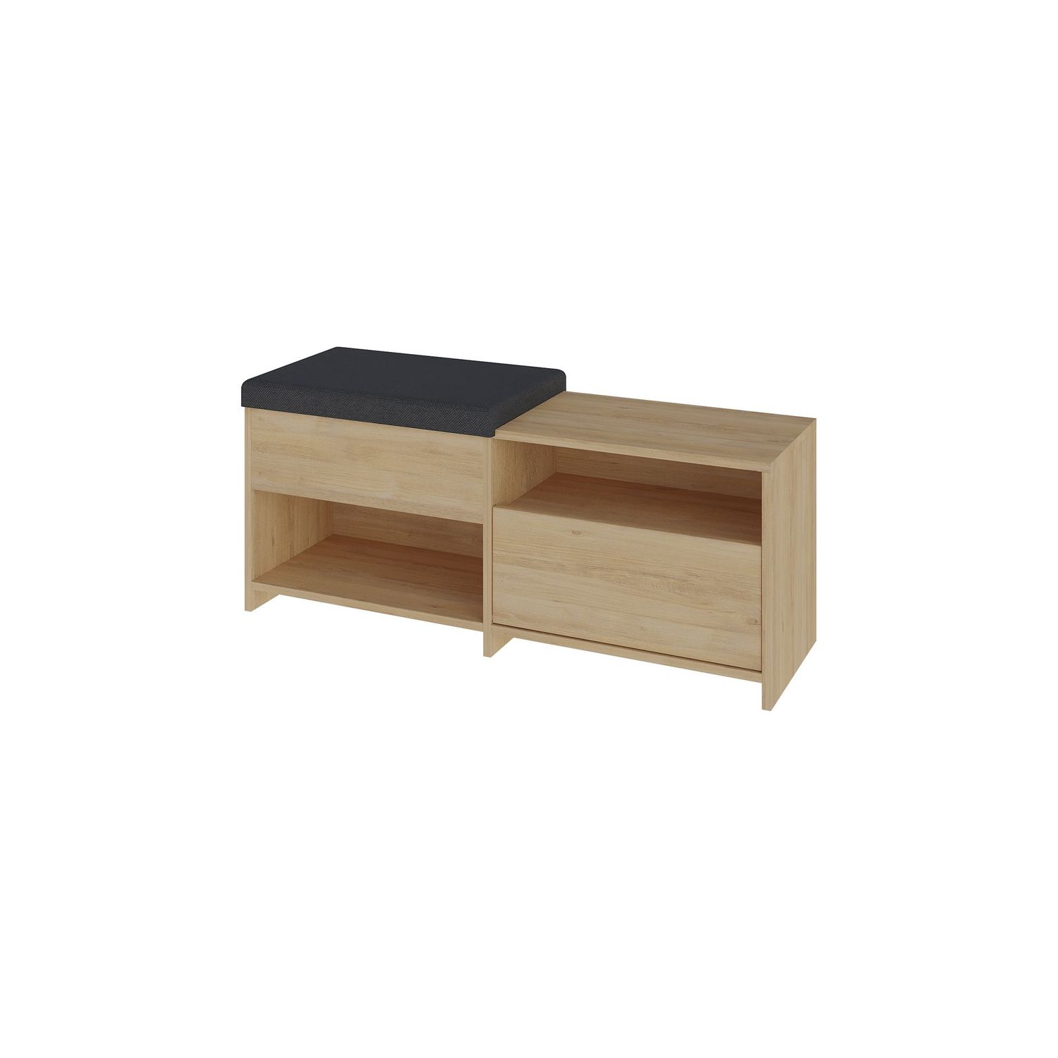 MUEBLE BANQUETA ZAPATERO ROMI ROBLE CON ASIENTO