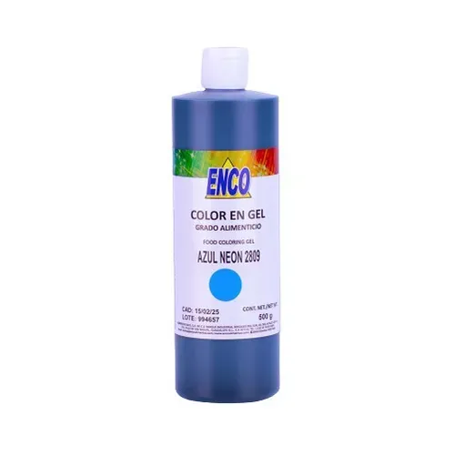 Mega Color Gel Azul Neón 500 Grs ENCO 2809-500