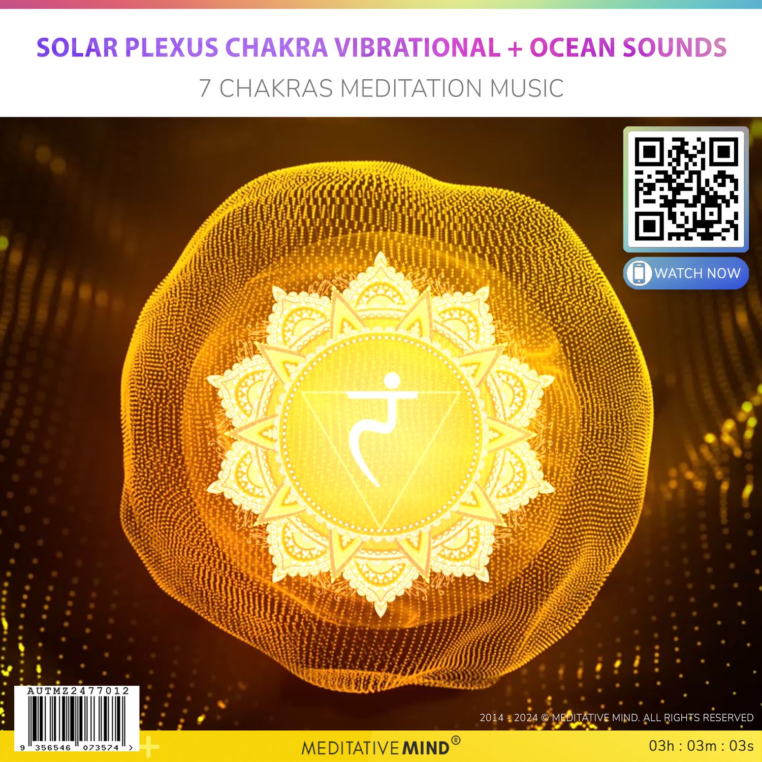 Solar Plexus Chakra Healing Vibrational + Ocean Sounds - 7 Chakras Meditation Music | Meditative ...