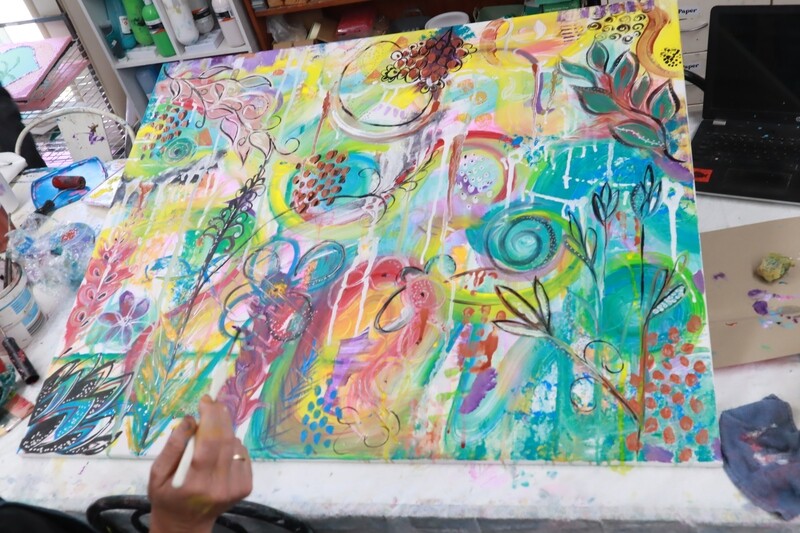 Large Abstract Mural Painting - 2 Sessions