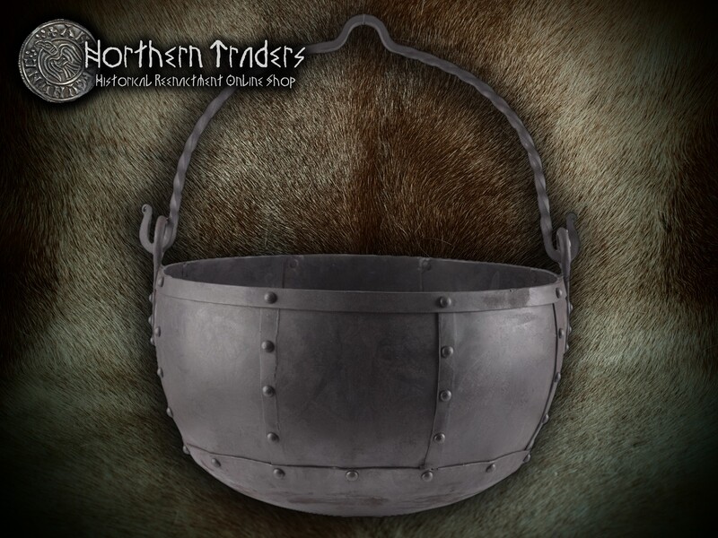 Riveted Steel Cauldron from Oseberg - 29 litres