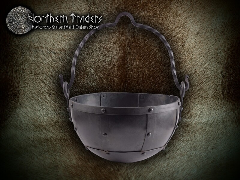 Riveted Steel Cauldron from Oseberg - 9 litres