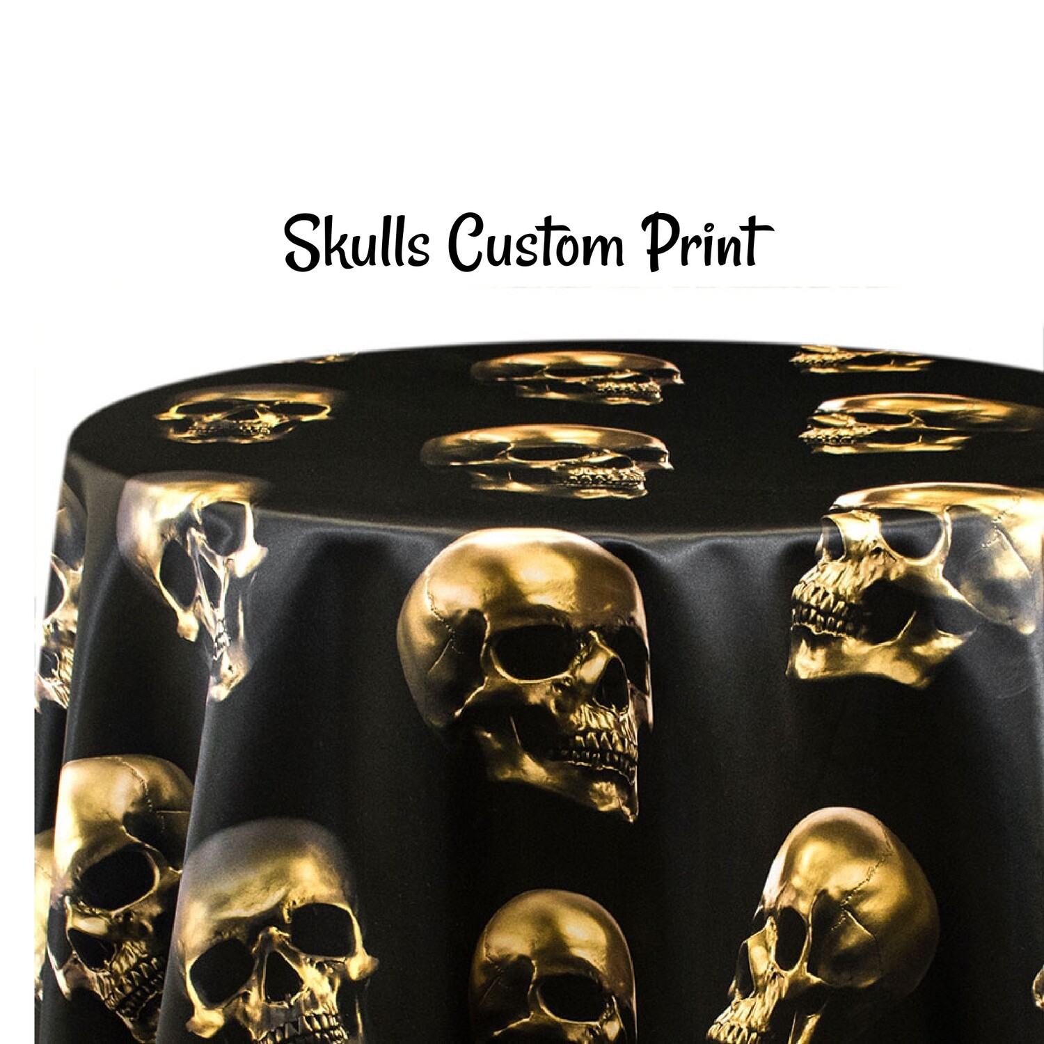 Skulls Custom Print - 1 Color - Custom tablecloth store! We make them ...