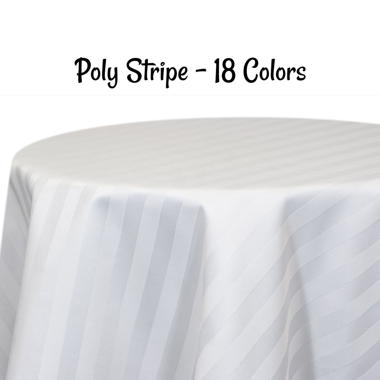 Poly Stripe 72" - 18 Colors - Custom tablecloth store! We make them any ...