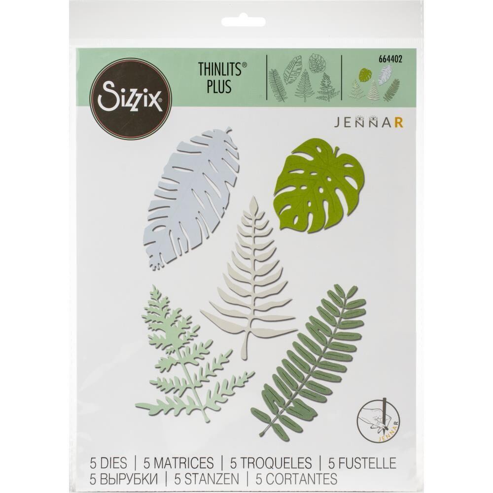 TROQUELES THINLITS PLUS, HOJAS TROPICALES GRANDES