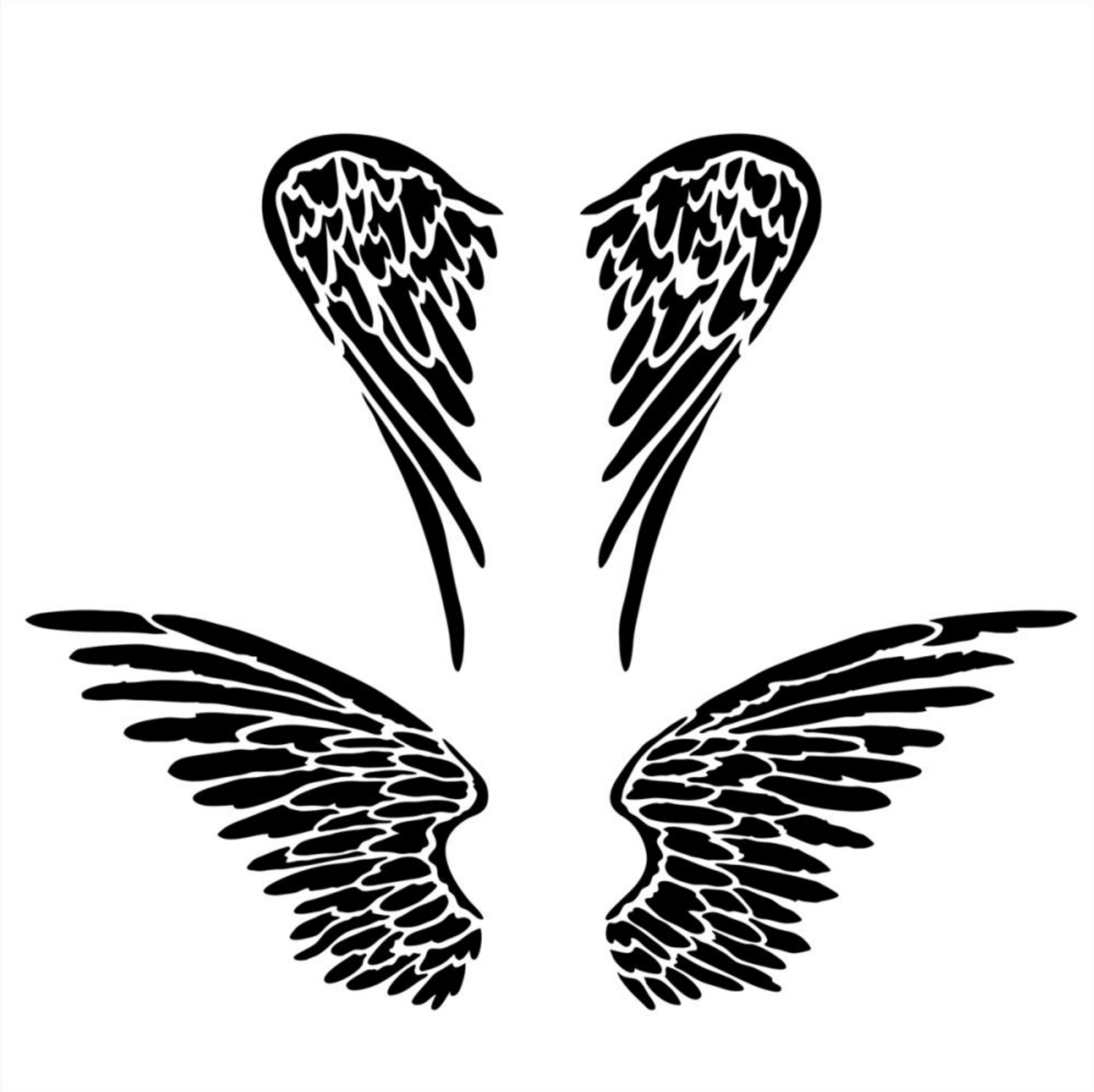 STENCIL ANGEL WINGS