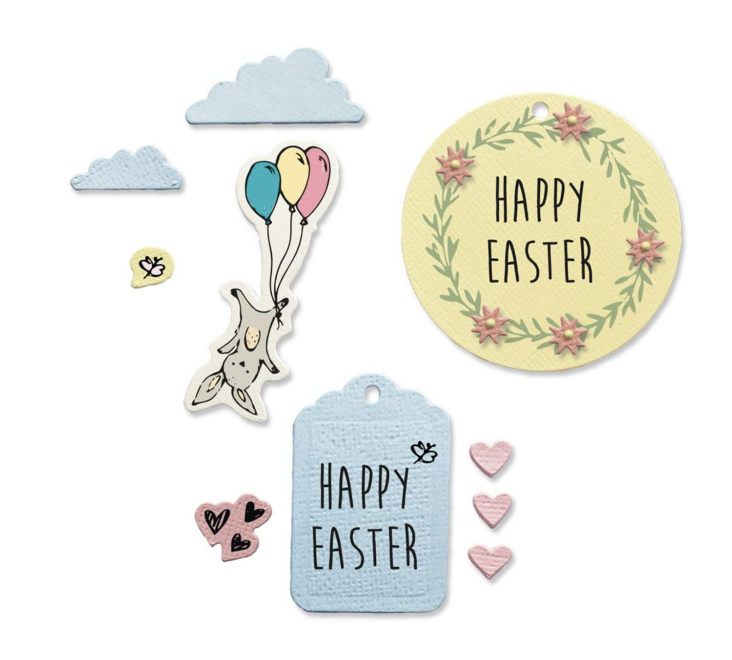 SET DE TROQUELES Y SELLOS EASTER FUN