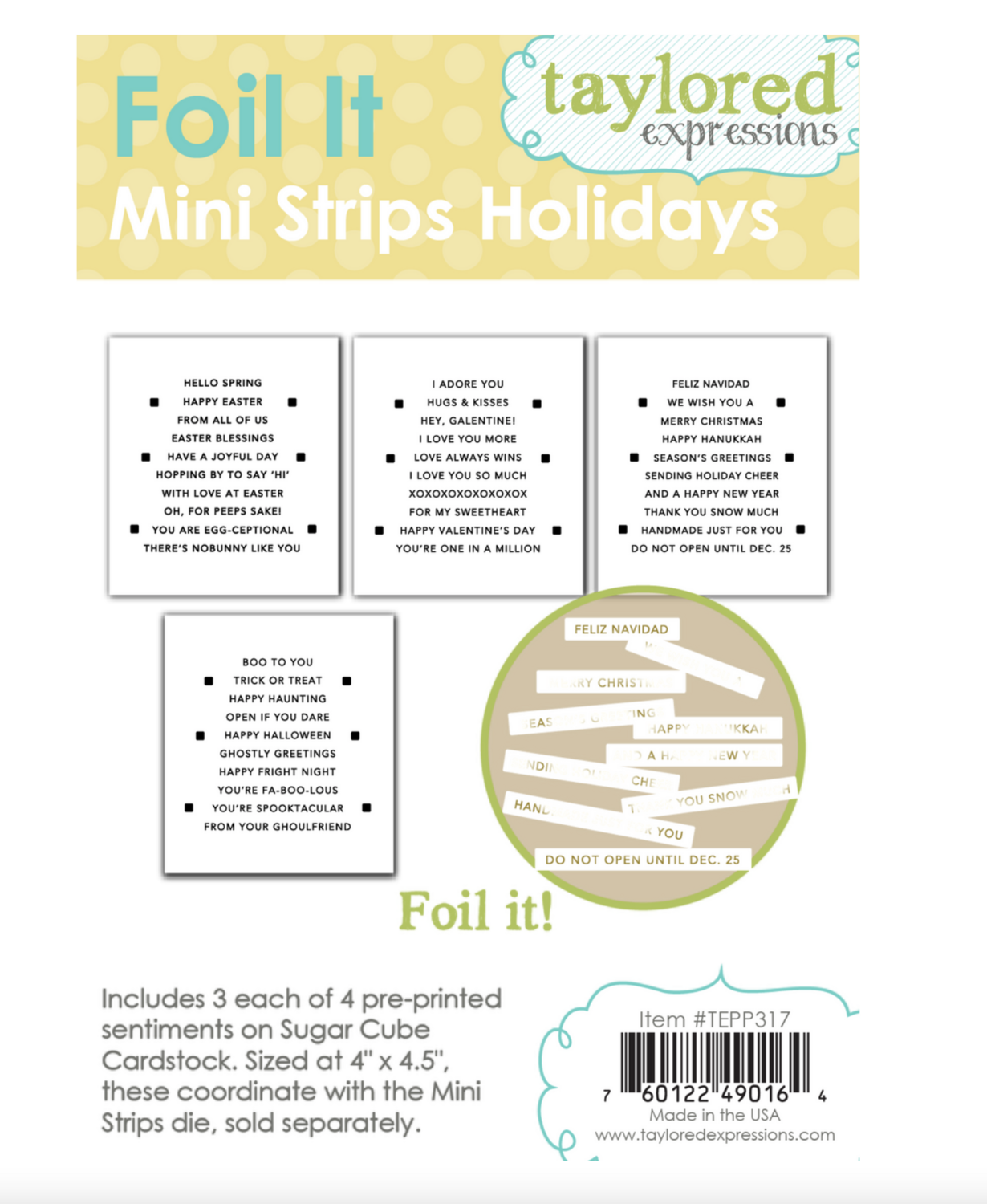 MINI STRIPS - HOLIDAYS