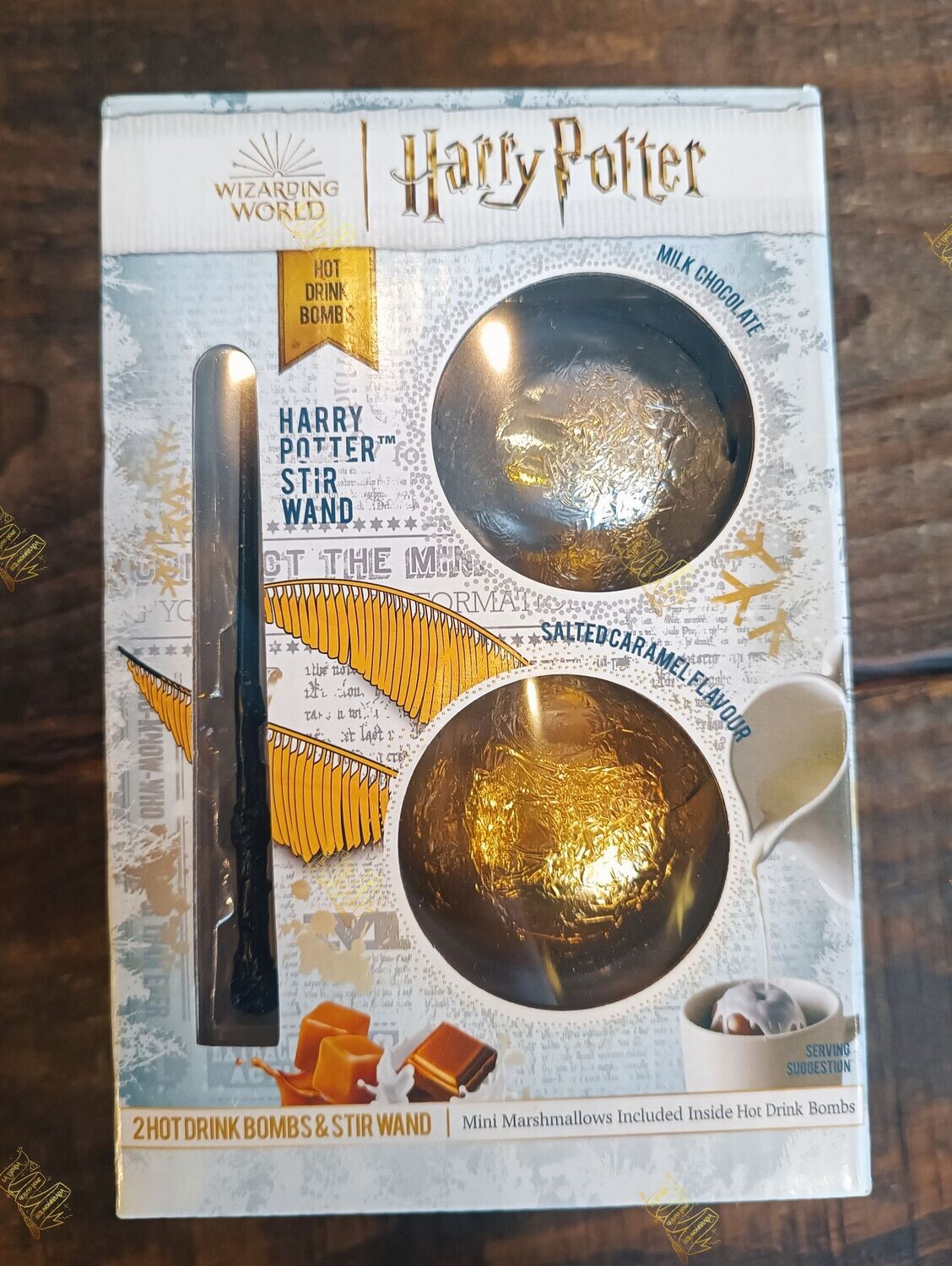 SET SNITCH DORADA CHOCOLATE & VARITA HARRY POTTER