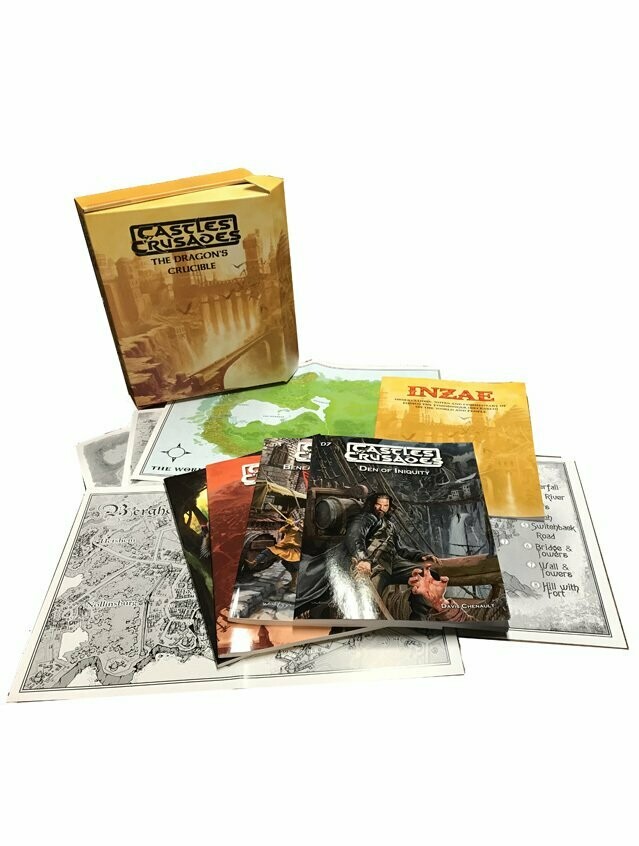 Castles & Crusades RPG The Dragon's Crucible Box Set (Box Set + PDF)