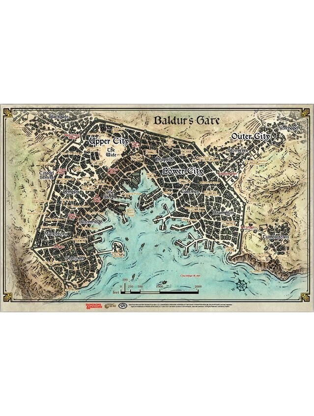 Dungeons & Dragons Baldur's Gate Descent Into Avernus Baldur's Gate Map