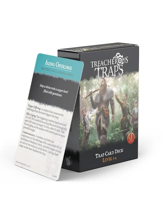 Treacherous Traps Challenge Rating 1 - 4 Deck 5e