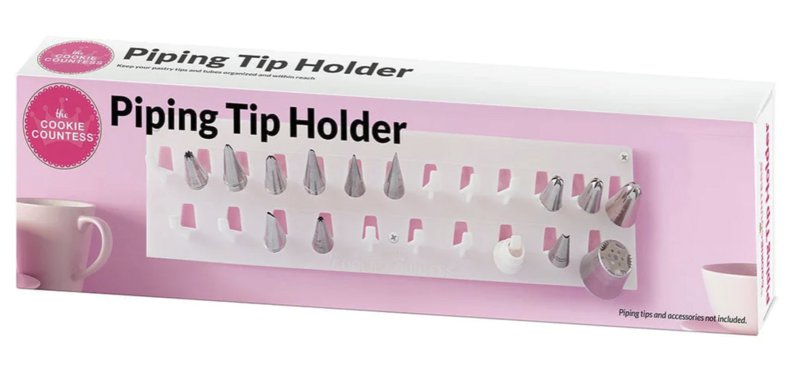 Wall Mount Piping Tip Holder Organizer
