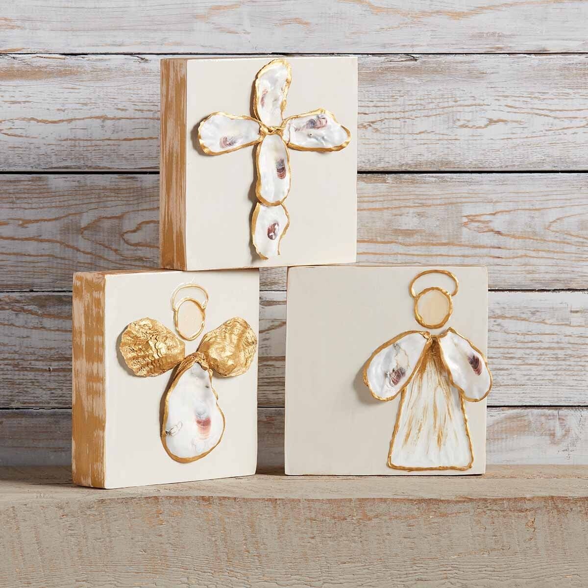 Mud Pie Oyster Block Plaque