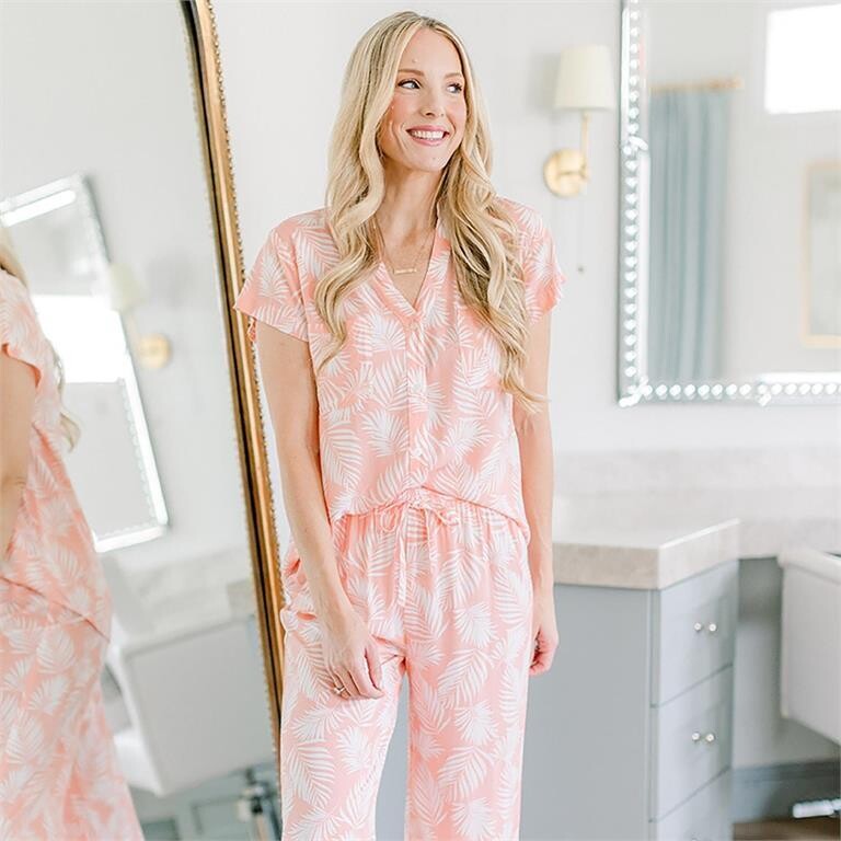 Mary Square Serena Pant Set Getaway - Coral