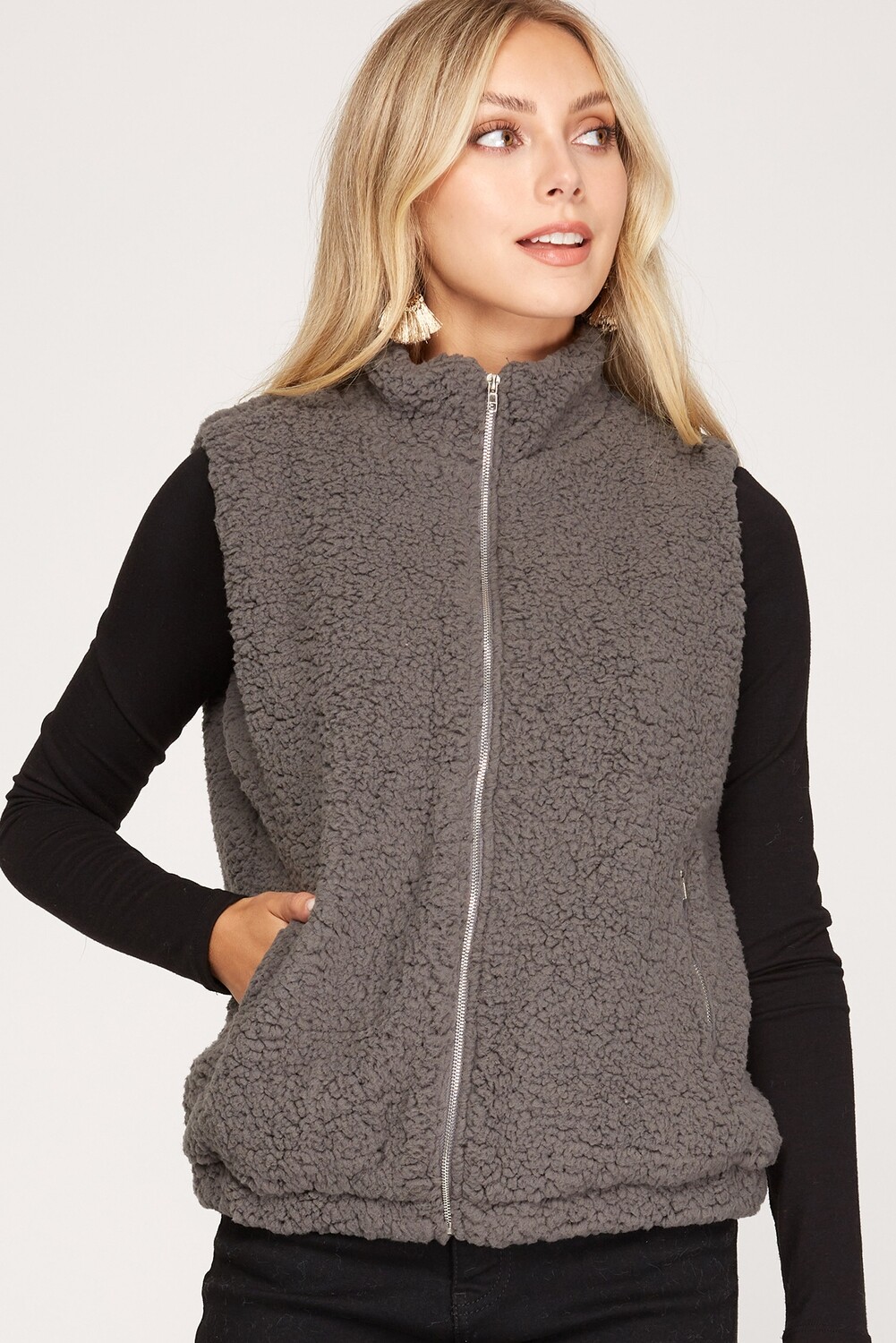 Teddy Bear Vest- Grey