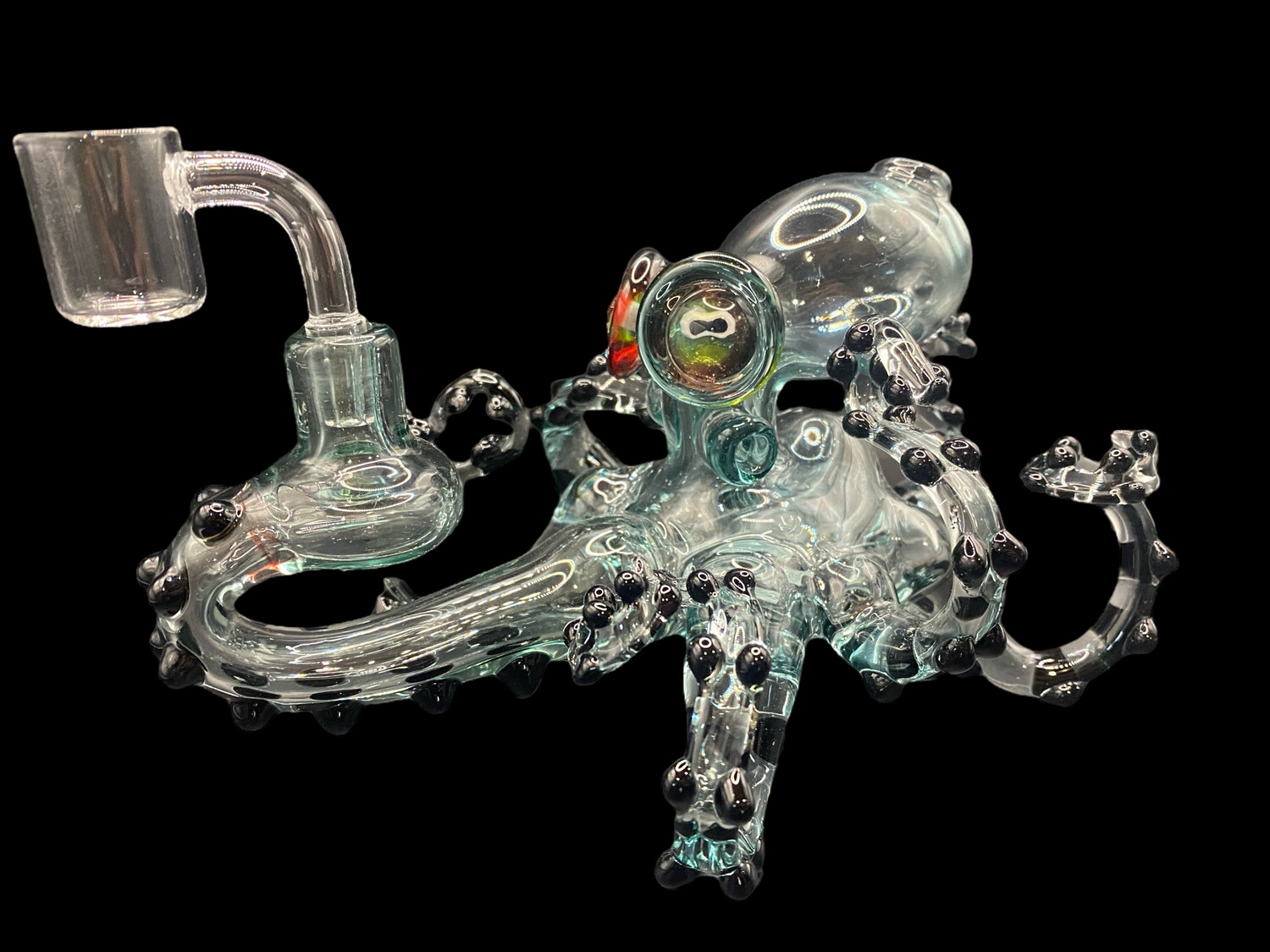Clear Aqua Octopus Rig By Pacini Glass