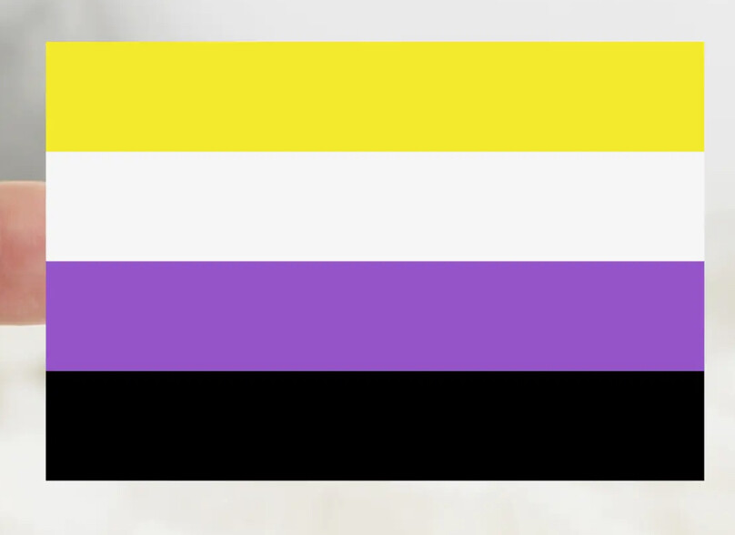 Nonbinary Pride Flag Sticker