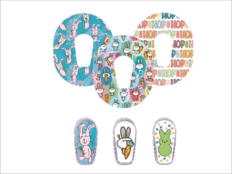 Glucomart Premium Dexcom G6 Patches and Dexcom G6 Stickers Easter 3-Pack