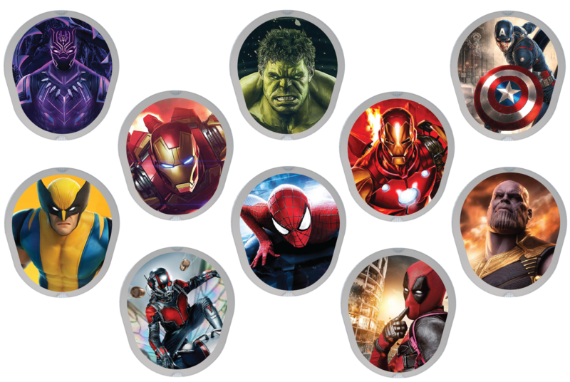 Dexcom G7 Transmitter Stickers Hero Dexcom Sticker 10-Count | Glucomart Dexcom G7 Transmitter Stickers Hero Dexcom Sticker 10-Count | Glucomart