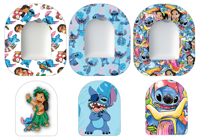 Glucomart Premium Omnipod Patches And Omnipod Stickers Blue Alien Omnipod 3 Pack