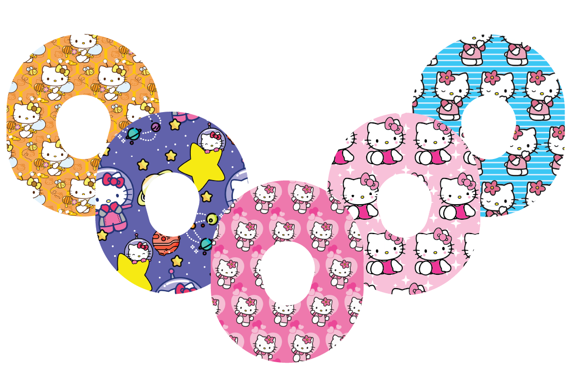 Glucomart Premium Dexcom G7 Adhesive Patches Kitty Dexcom Patch 5-Pack