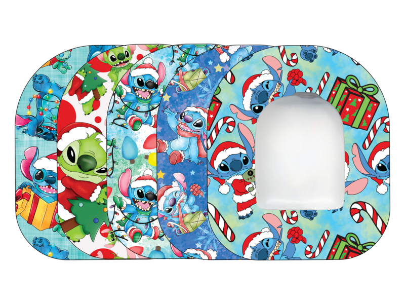 Glucomart Premium Omnipod Adhesive Patches Christmas 5 Pack 