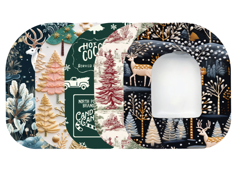 Glucomart Premium Omnipod Adhesive Patches Christmas 5 Pack