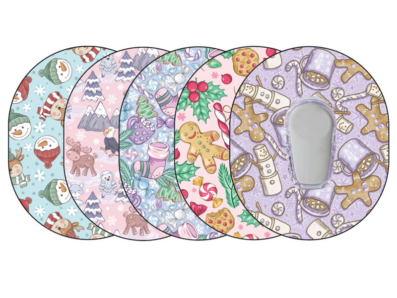 Glucomart Premium Dexcom G6 Patches Christmas Dexcom Tapes 5-Pack