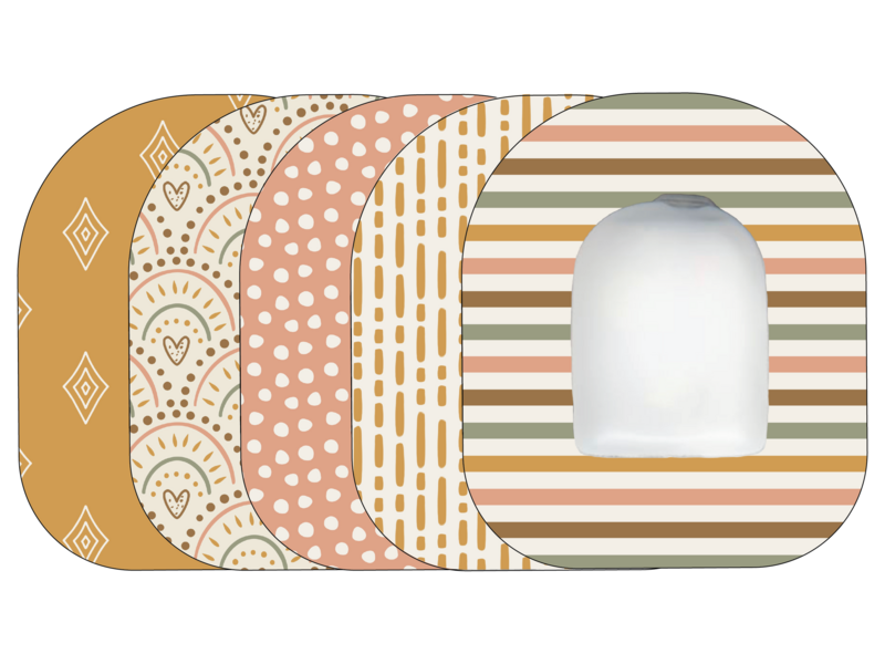 Glucomart Premium Omnipod Adhesive Patches Boho Omnipod Patch 5 Pack 
