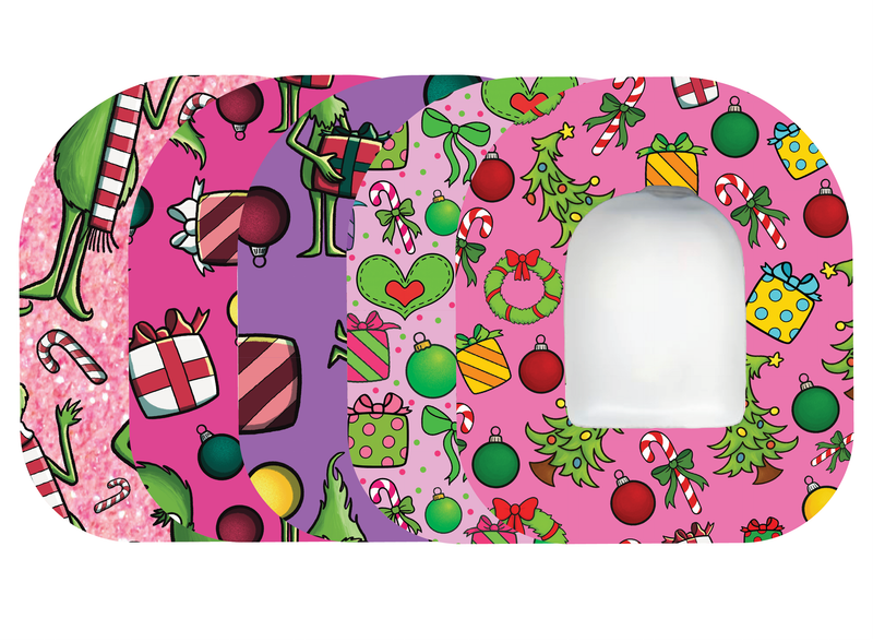 Glucomart Premium Omnipod Adhesive Patches Christmas 5-Pack