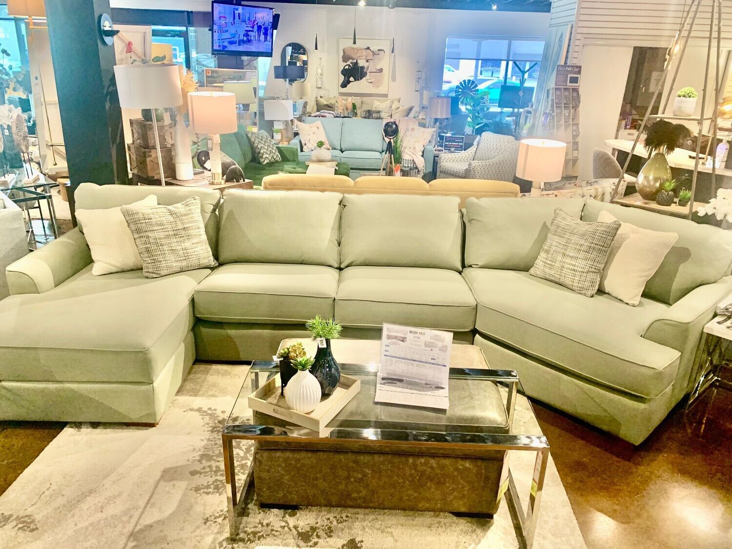 Decor-Rest | 2786 Sectional w/ Storage Chaise