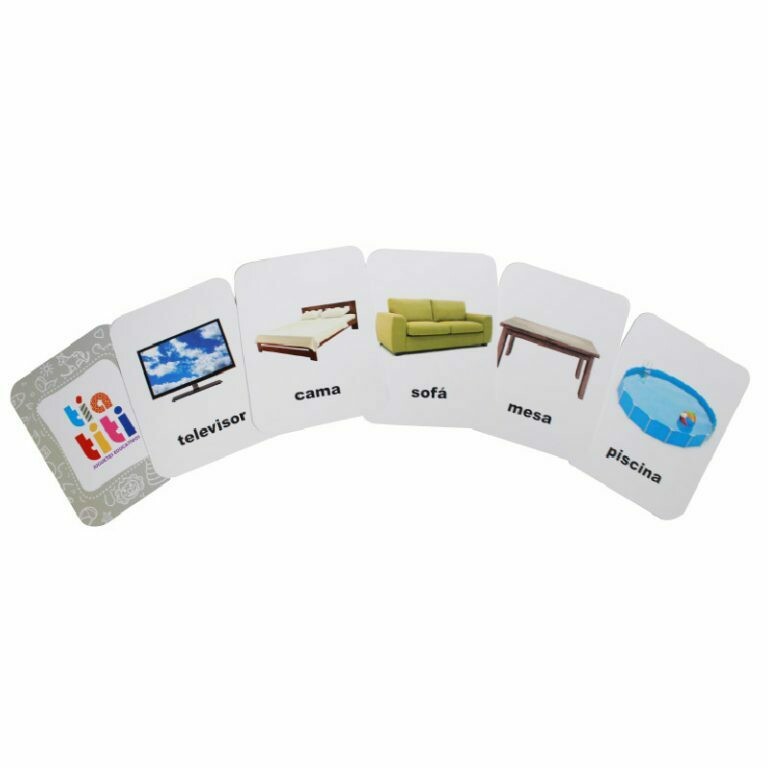 Flashcards de Objetos de la Casa, incluye 30 tarjetas pequeñas