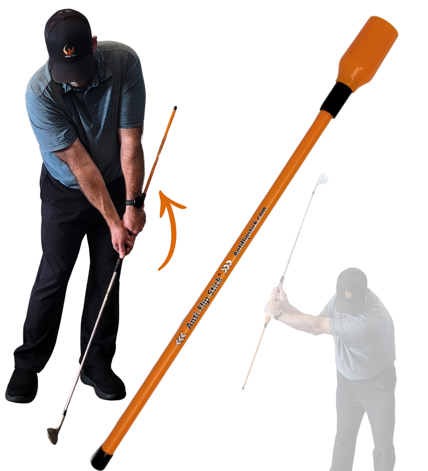 The Official Anti-Flip Stick® Golf Training Aid - Standard Grips (14 ...