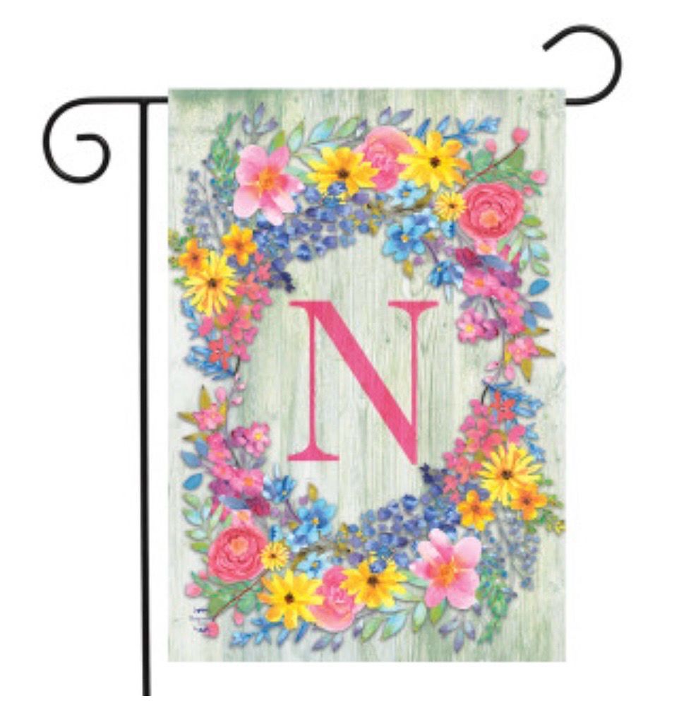 Spring Monogram Letter N