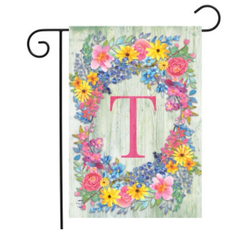 Spring Monogram Letter T