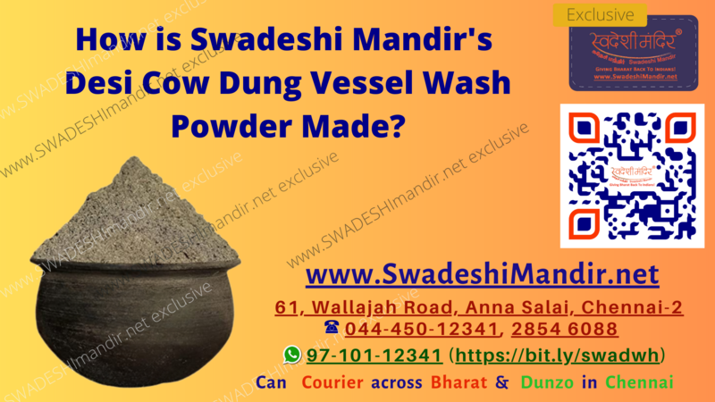 Chemical-Free Vessel Wash: Clean Dishes. Ing: Desi Cow Dung, Soapnut ...