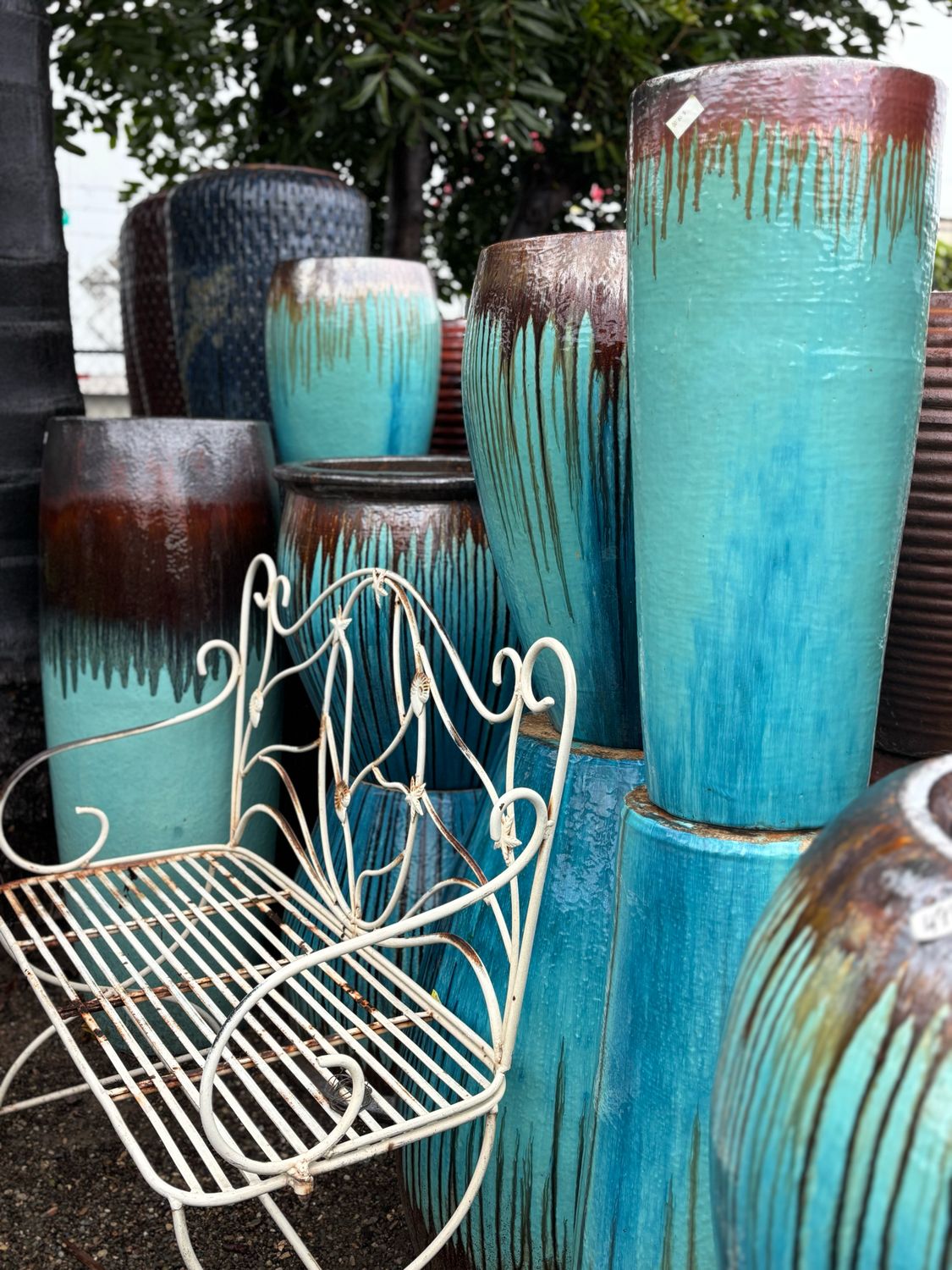 Turquoise Blue Pots - Pots - Terra Sol Garden Center , Santa Barbara