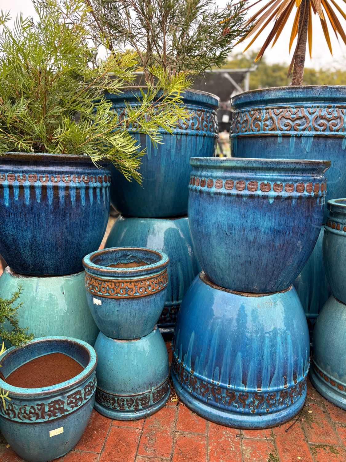 Turquoise Ceramic Pots - Store - Terra Sol Garden Center