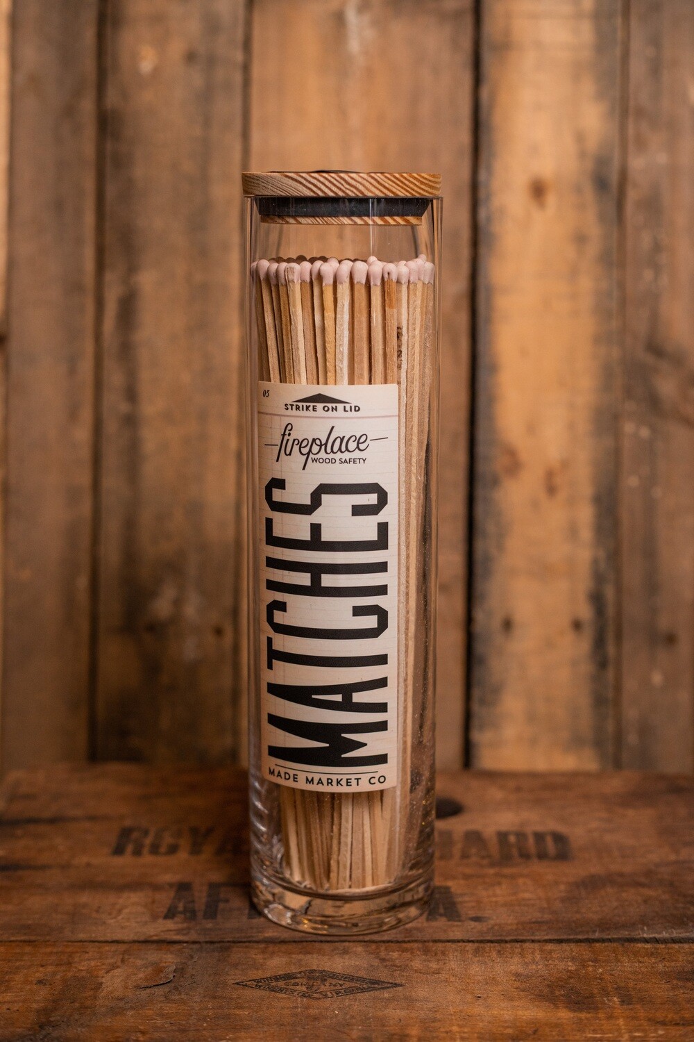 Light Pink Vintage Apothecary Fireplace Matches