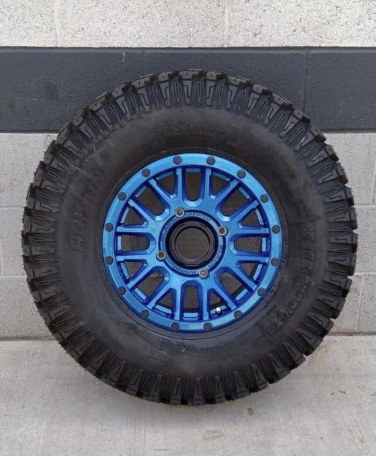 Black Rhino 15X7 4x137 4+3 blue Wheels & 30x10-15 Arisun After Shock XD ...
