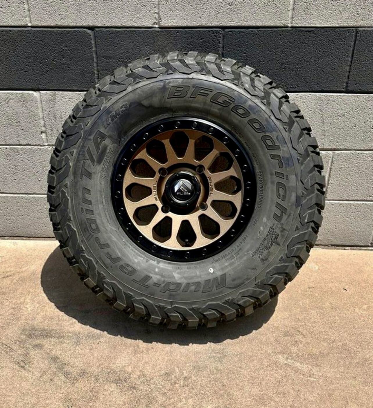 Fuel 15x7 4x156 Bronze Wheels & 30x10-15 BF Goodrich KM3 Tires FREE Mounted