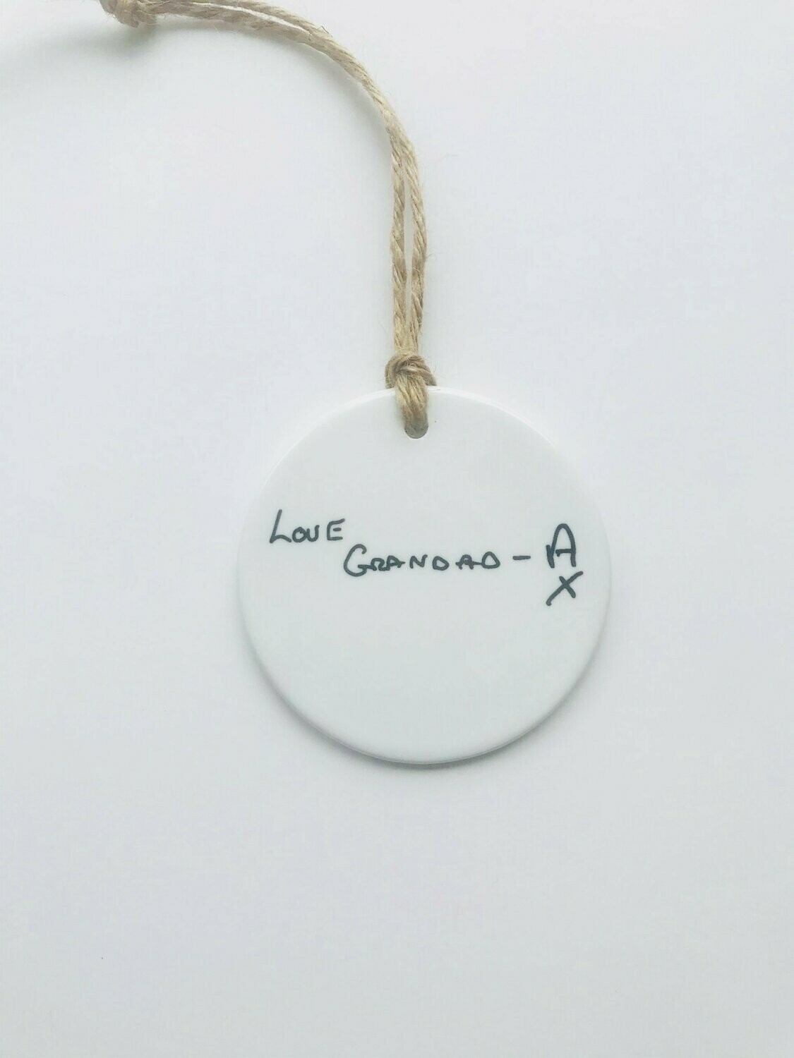 Actual handwriting ceramic hanging decoration