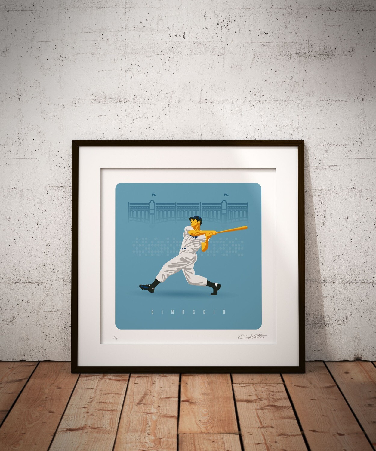Joe DiMaggio Baseball Icon Art Print