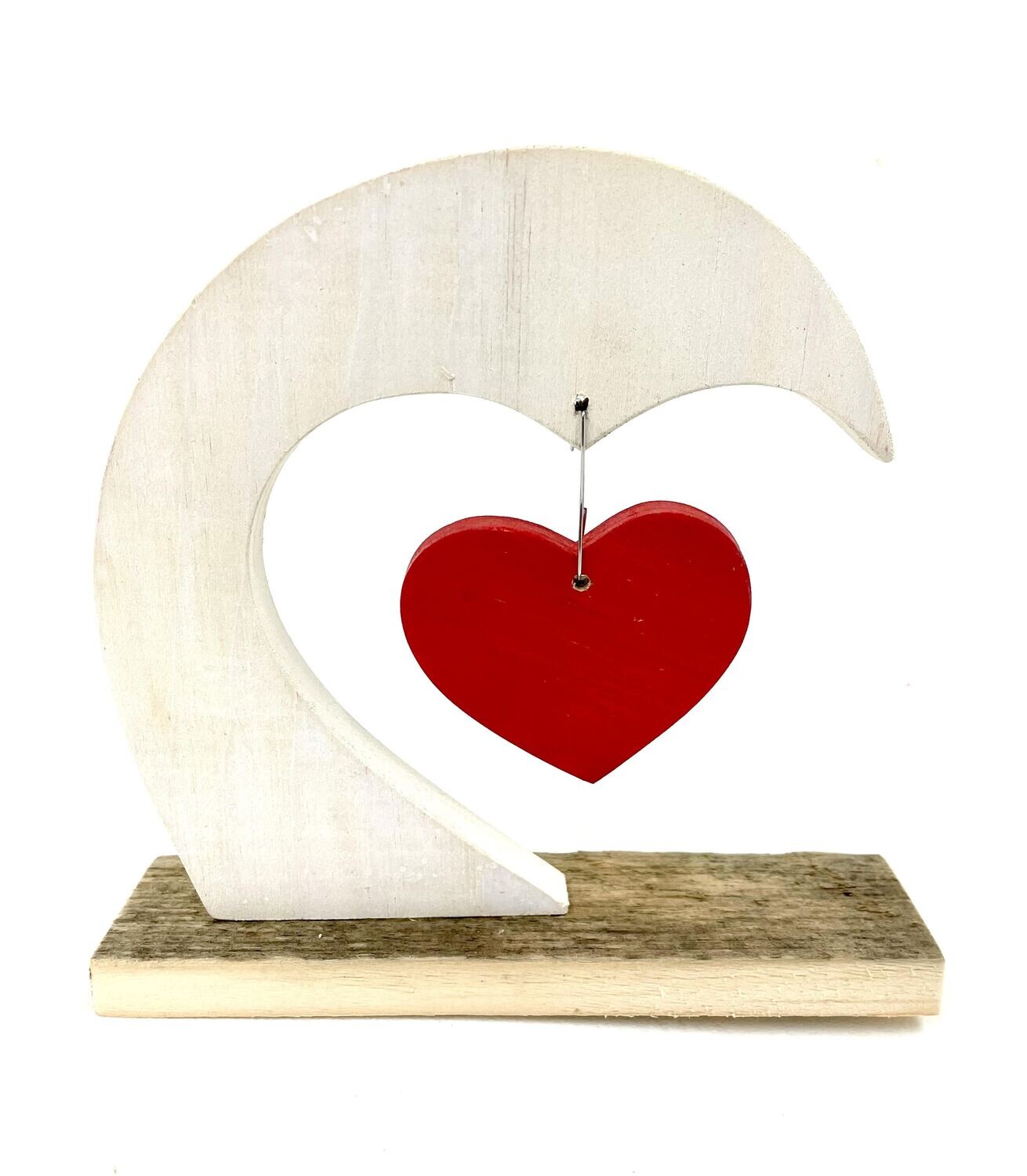 Red Heart on Driftwood- Jerry Walsh
