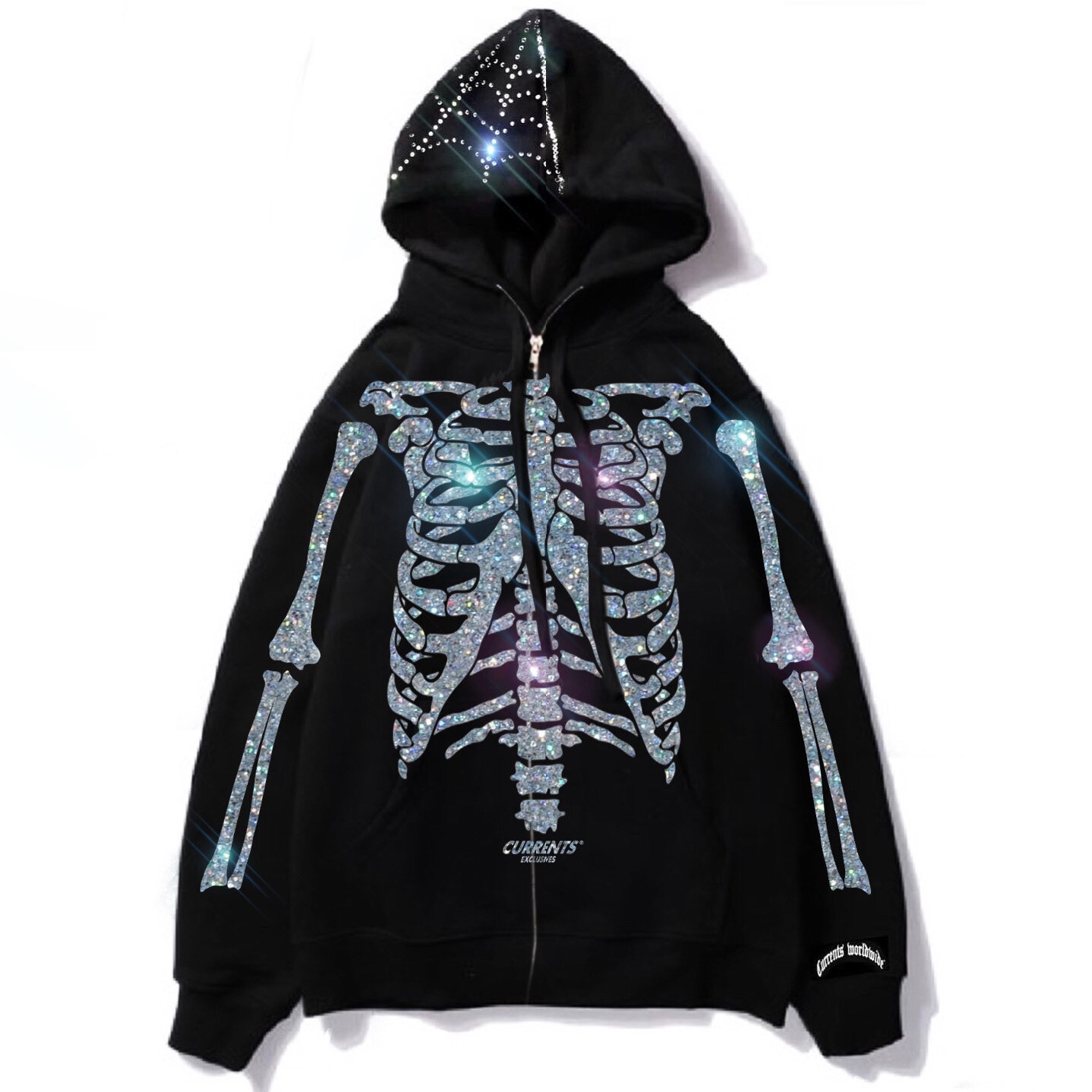 Sale > black skeleton jacket > in stock