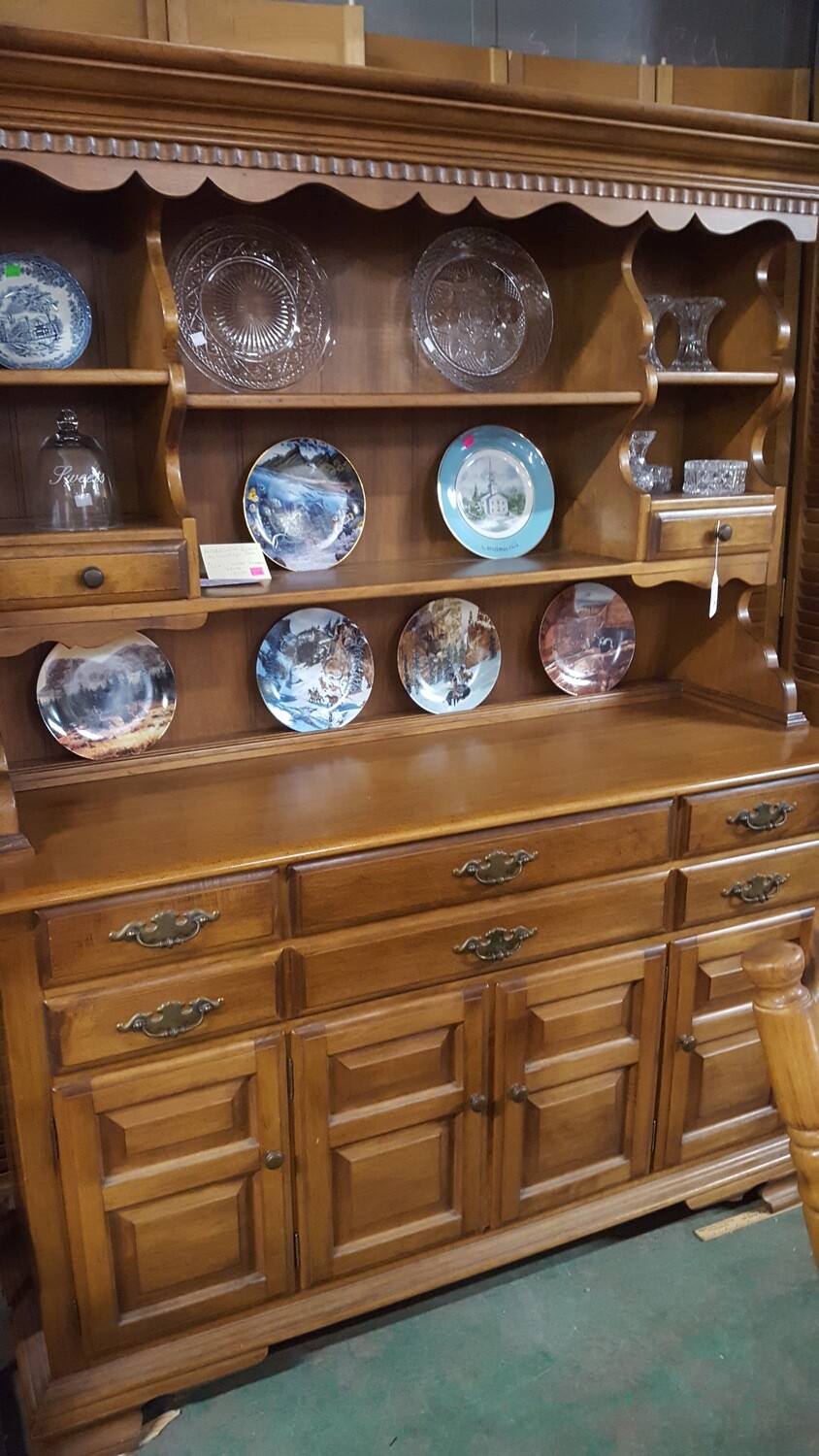 Rock Maple Colonial Hutch by Conant Ball (O)