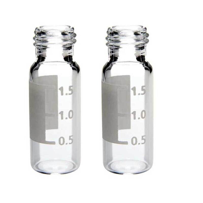 2mL HPLC Clear Glass Vials, Screw Thread, 100/PK